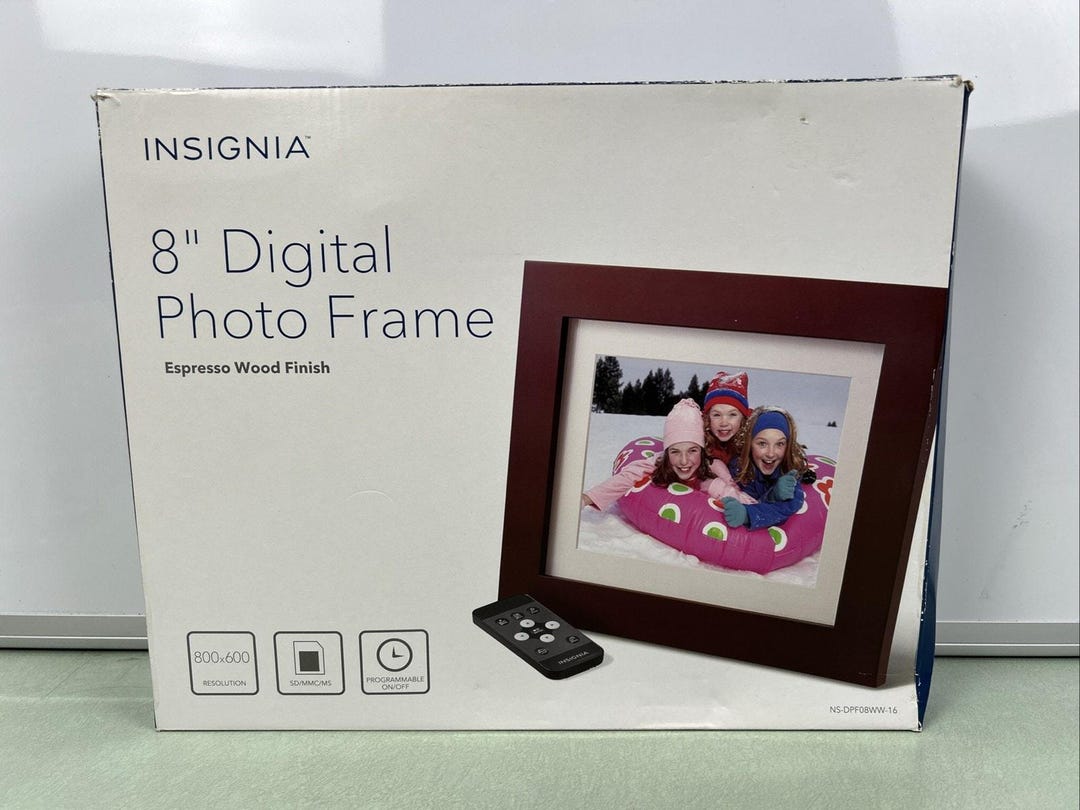 Insignia Espresso Wood Finish 8" Digital Photo Frame NS-DPF08WW-16 - Etsy