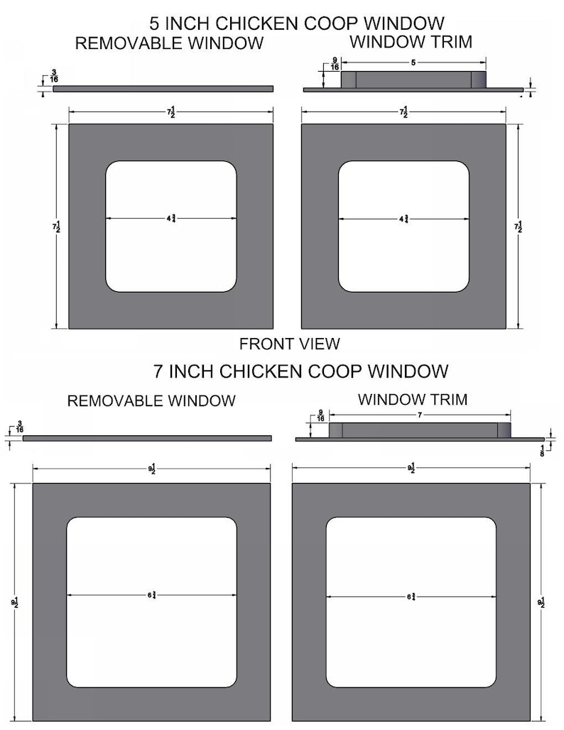 Chicken Coop Window With Removable Glass - Etsy