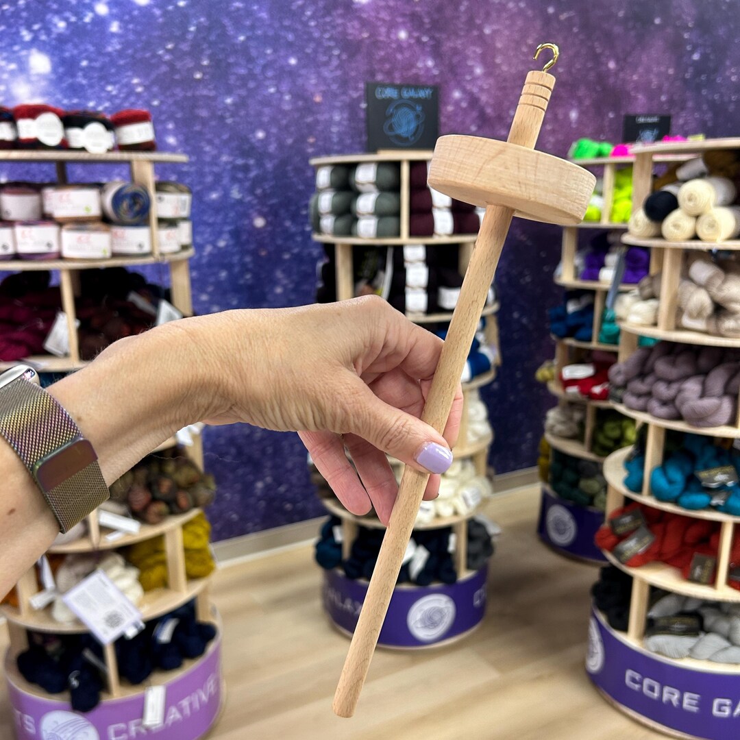 Drop Spindle – Wooden Hand Spinning Tool for Wool & Fiber - Etsy