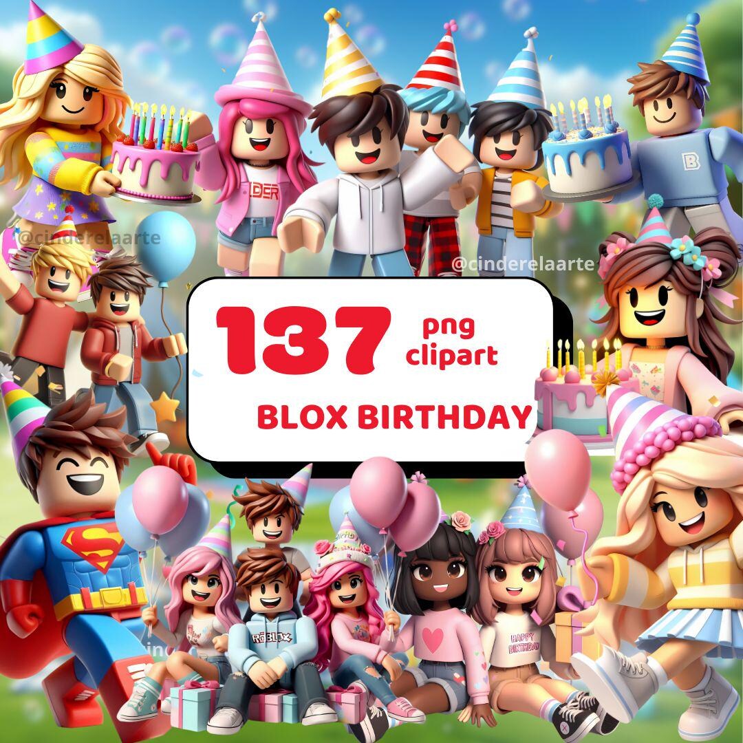 Blox Game Birthday PNG Images Digital Download, Blox Instant Download ...