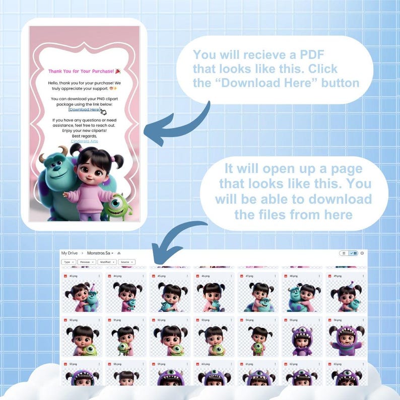 Monsters Inc 3D Pack Png, Monsters Inc Clipart, Printable Template Png ...