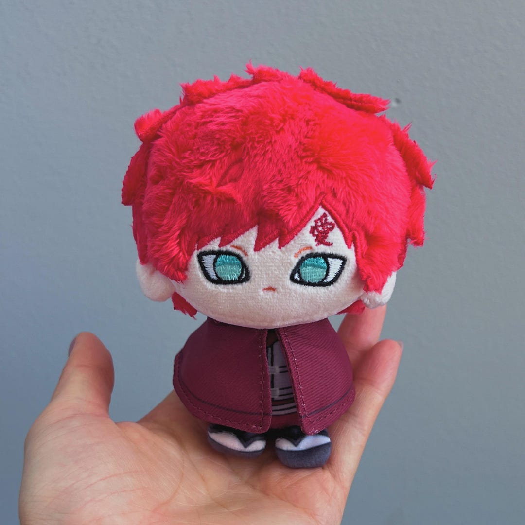 Gaara Anime Plushie, Popular Anime Plush Key Charm for Bags and Keys ...