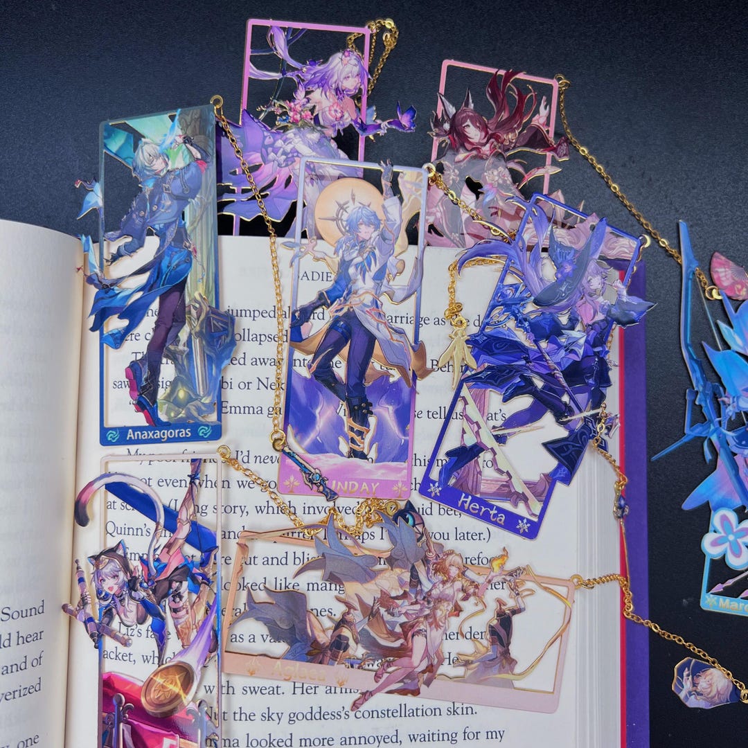 HONKAI STAR RAIL Metal Bookmarks, Hsr Metal Bookmarks for Reading ...