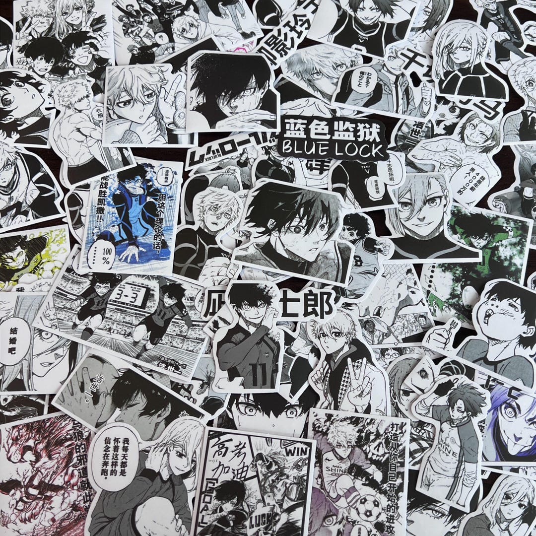 ANIME Manga Sticker, Blue Soccer Assorted Waterproof Anime Manga ...