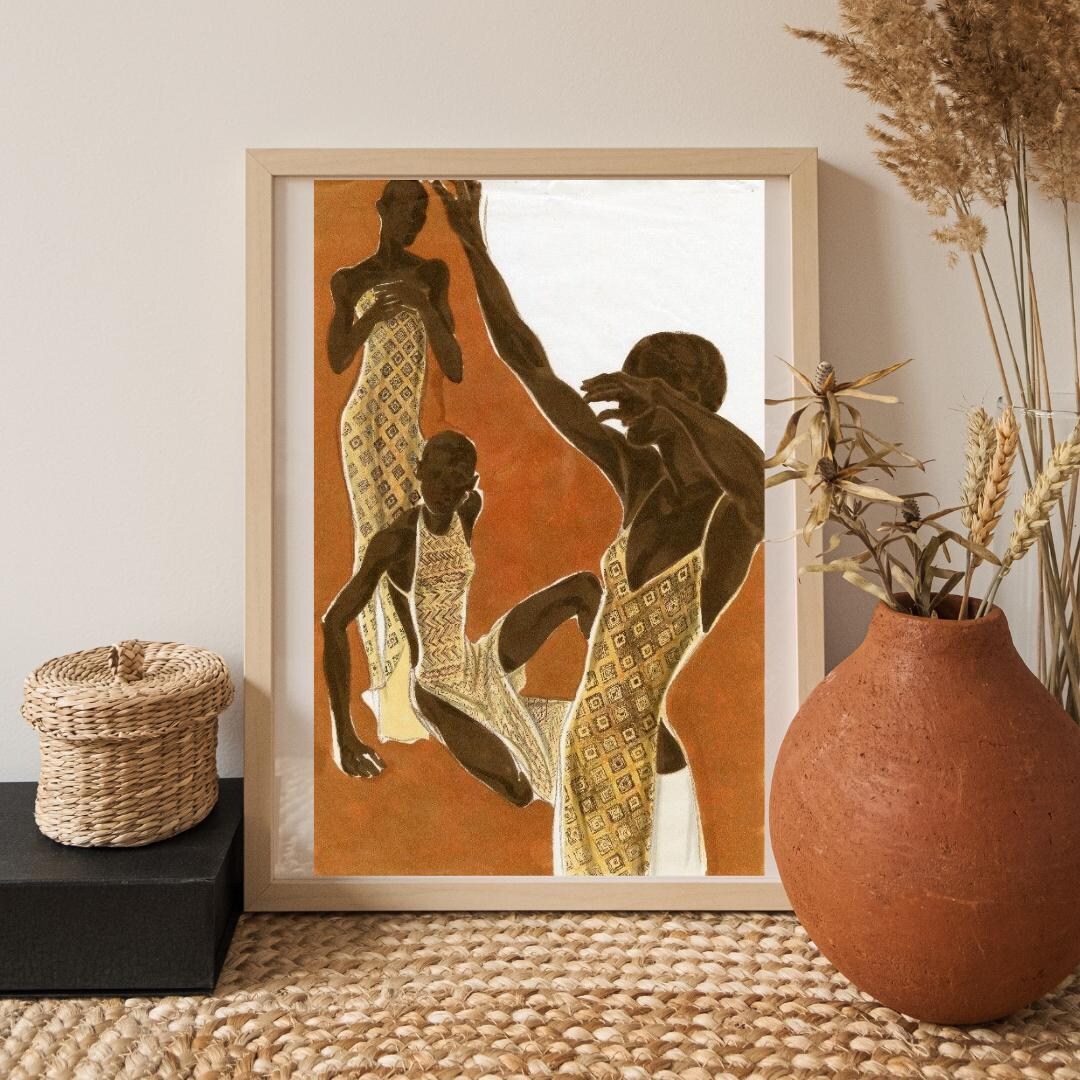 Modern Black Art Print Set | Afrocentric Wall Decor 20 Pack ...