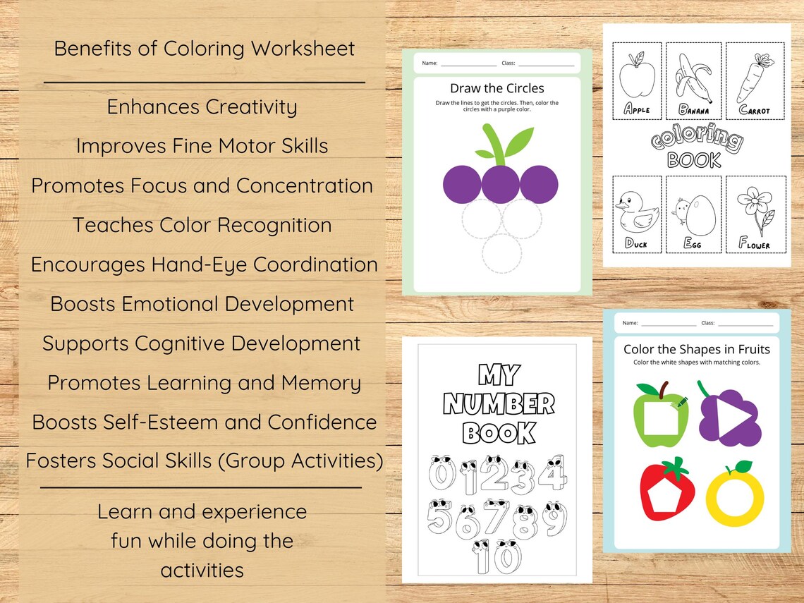 Kids Coloring Worksheets - Mega Bundle - Printable Educational Activity ...