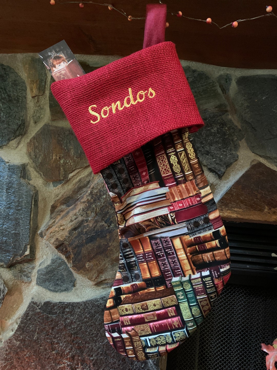 Books Stocking (personalized) - Etsy