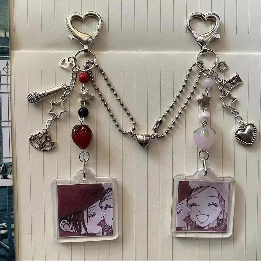 Nana and Hachi Matching Beaded Keychain - Etsy