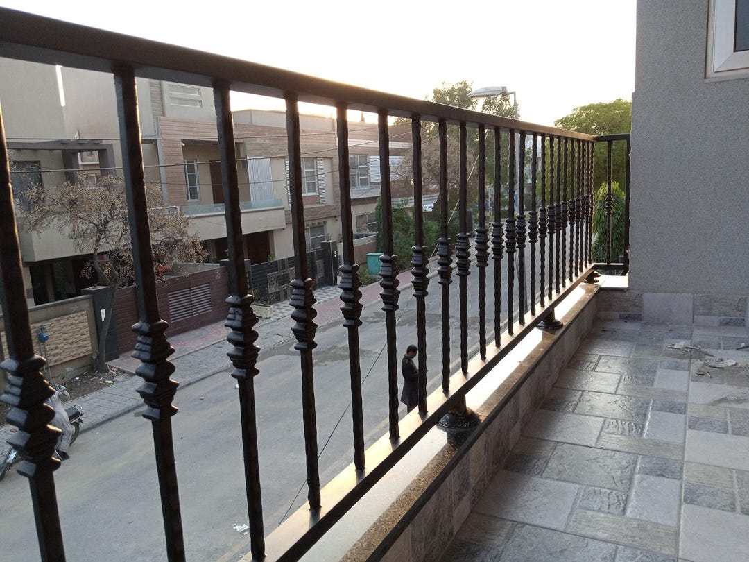 Handmade Wrought Iron Railing: Grapevine Balcony Fence - Etsy