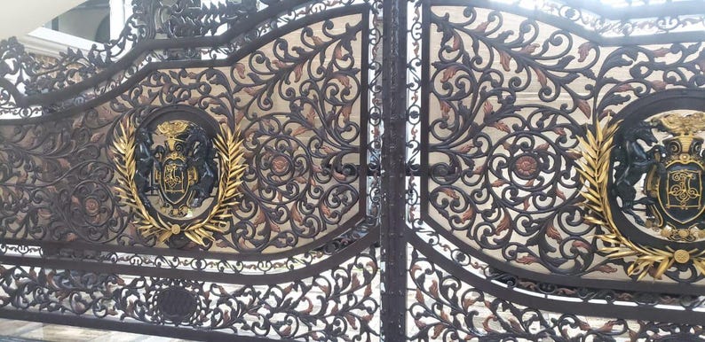 Bespoke Wrought Iron Estate Gate: Heavy Duty, Custom Size - Etsy