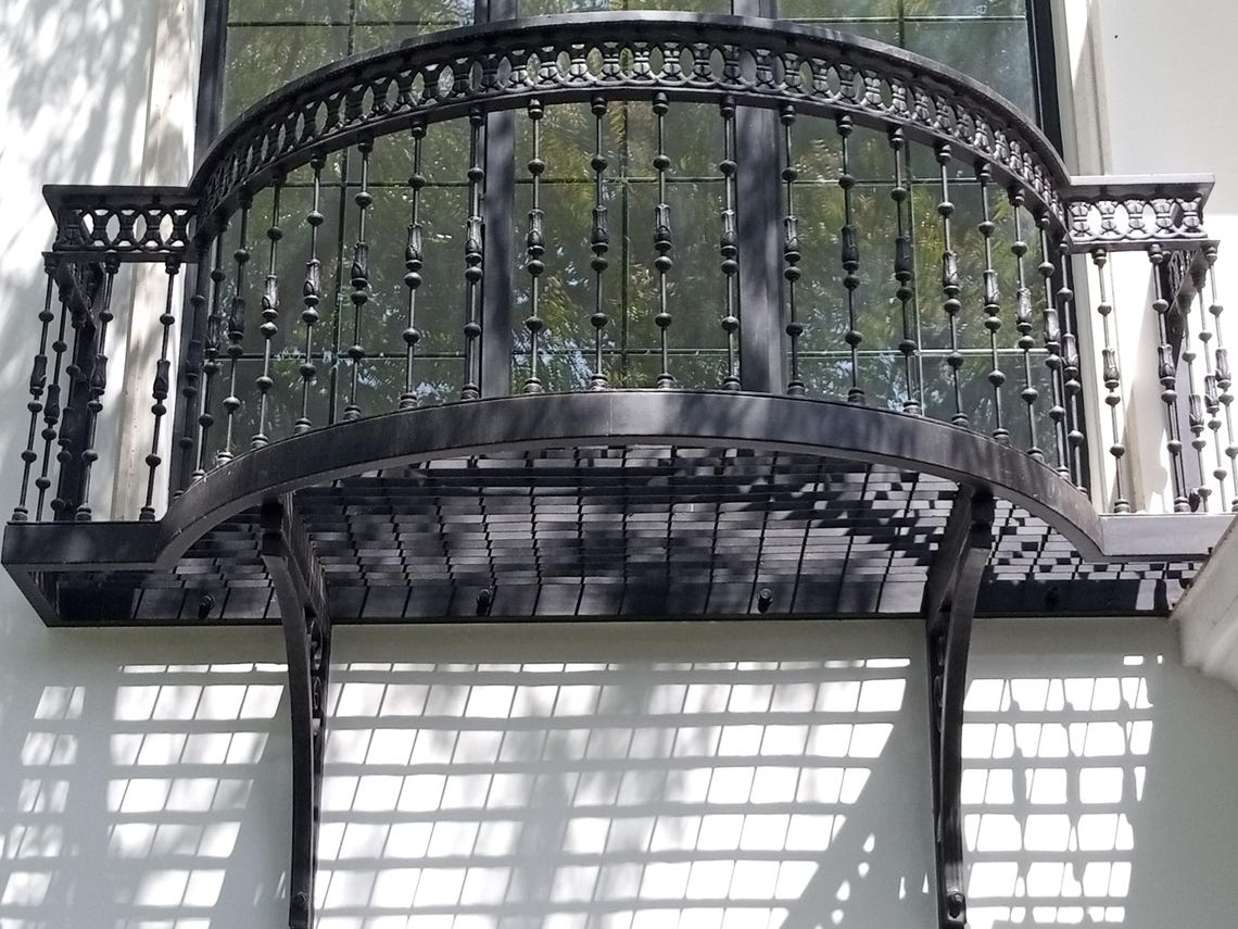 Custom Wrought Iron Juliet Balcony Railing: Window & Terrace Extension ...