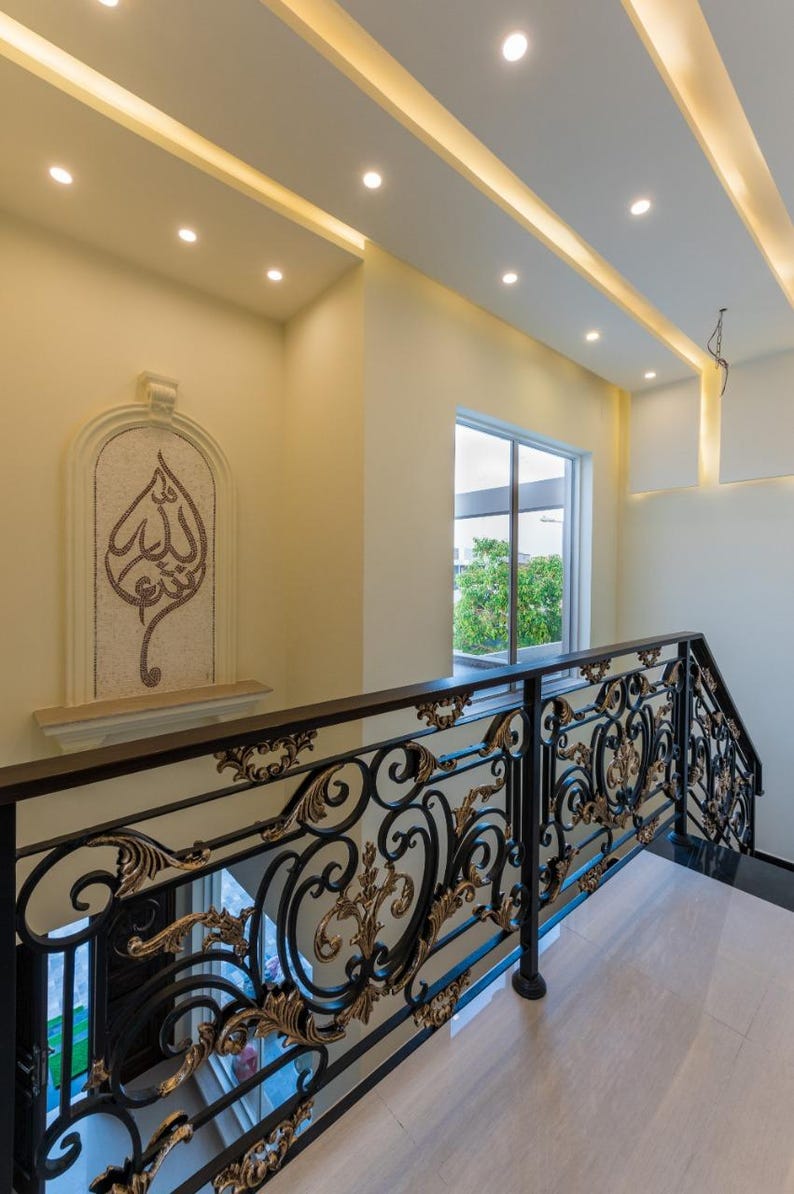 Hand-forged Wrought Iron Railing: Ornamental Terrace Balusters, Custom ...