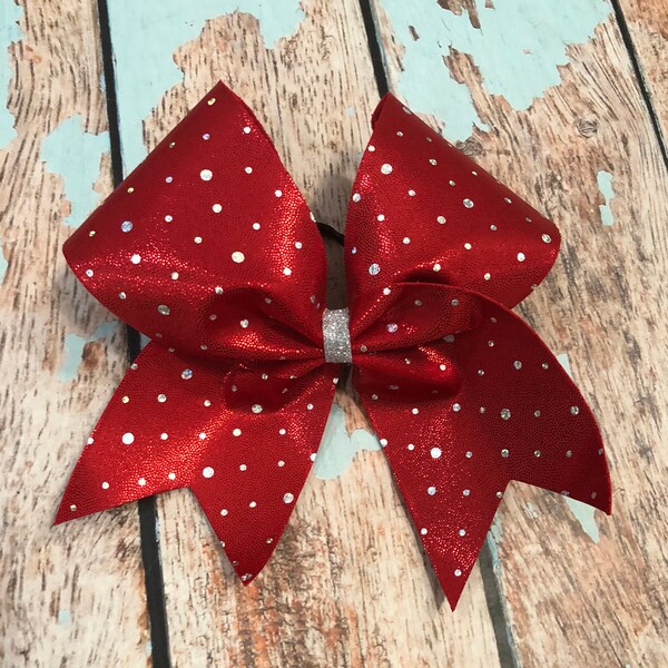 Polka Dot Cheer Bow - Etsy