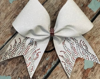 Fire cheer bow | Etsy