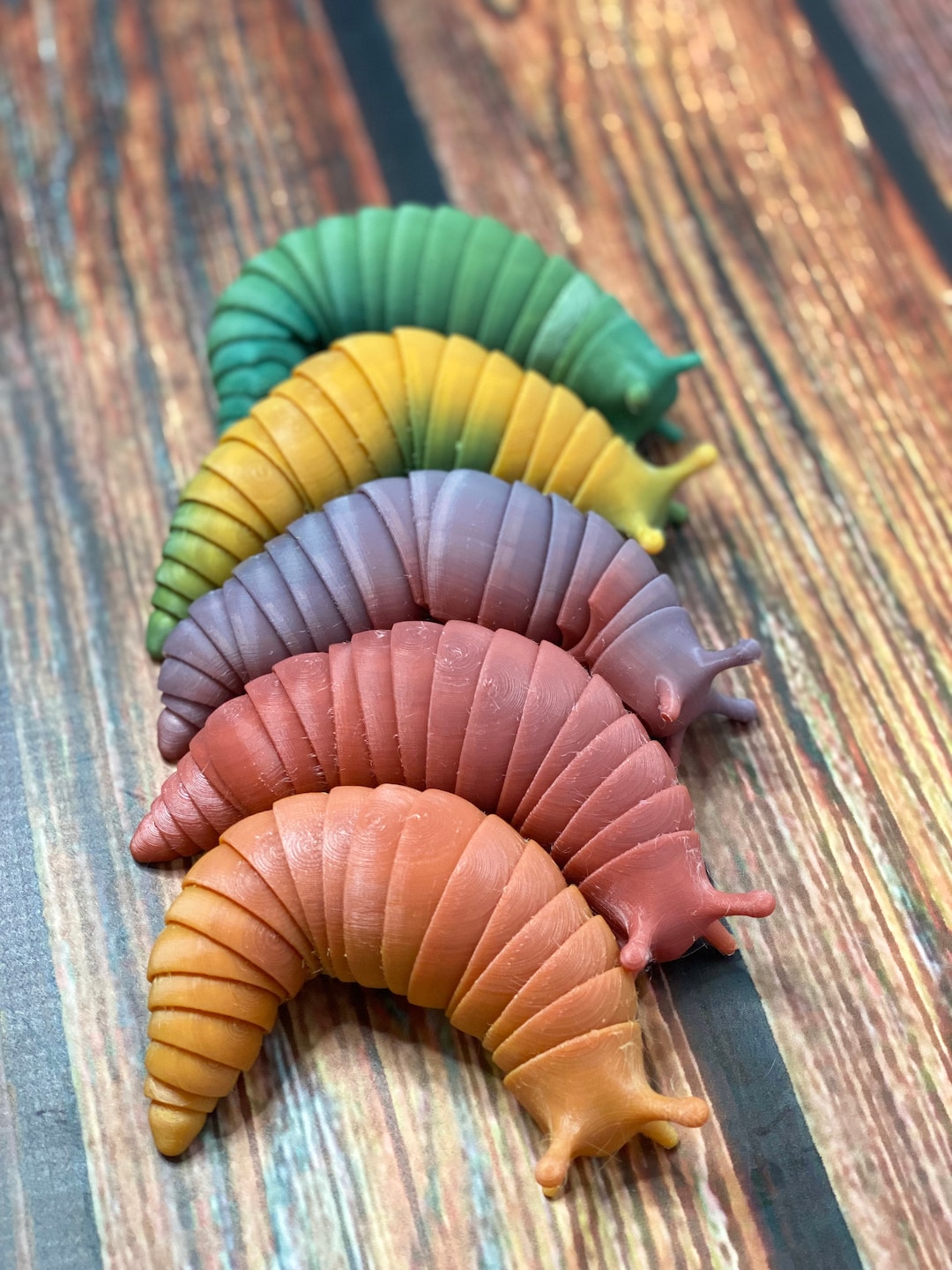 Mystery Color Slug Articulated Toy Articulated Slug 3D Printed Fidget ...