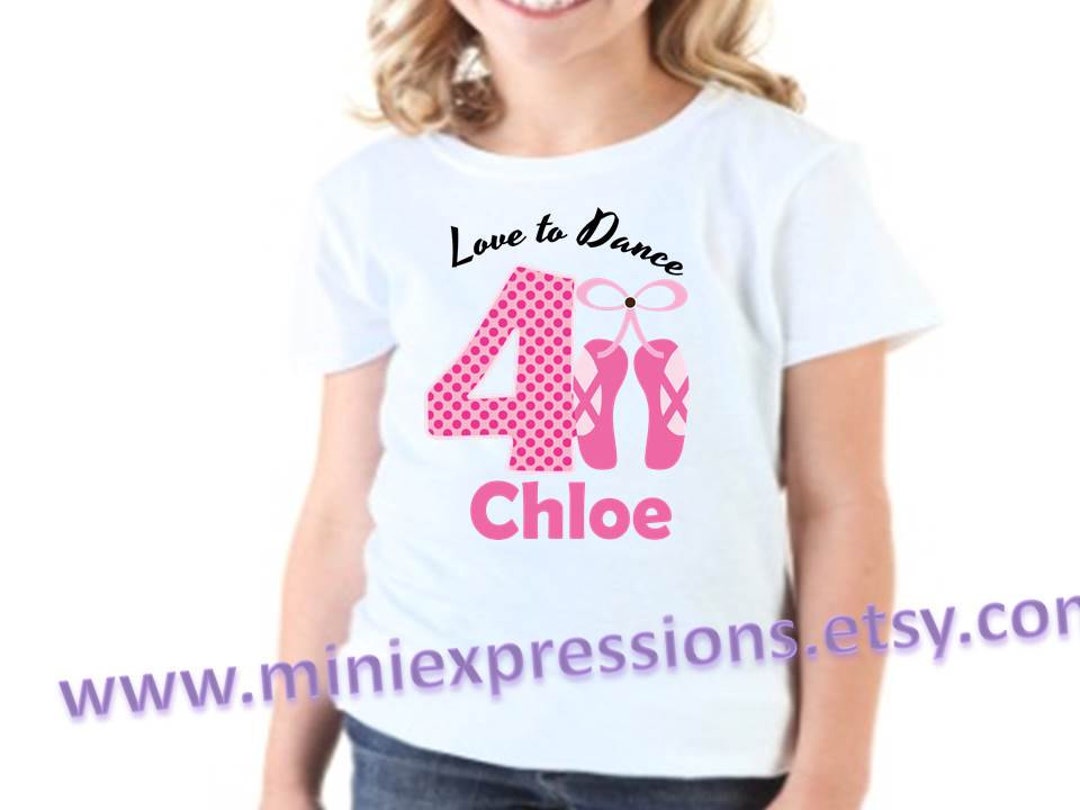 Personalized Love to Dance Birthday Shirt Any Age Any Name - Etsy
