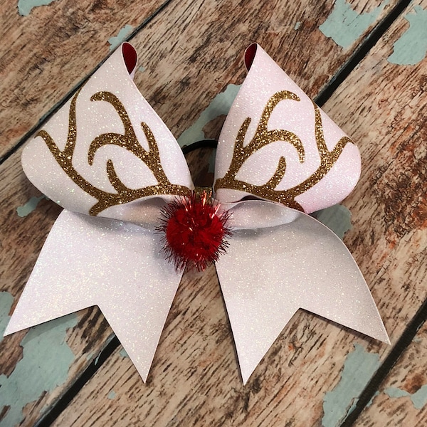 Christmas Reindeer Bow - Etsy