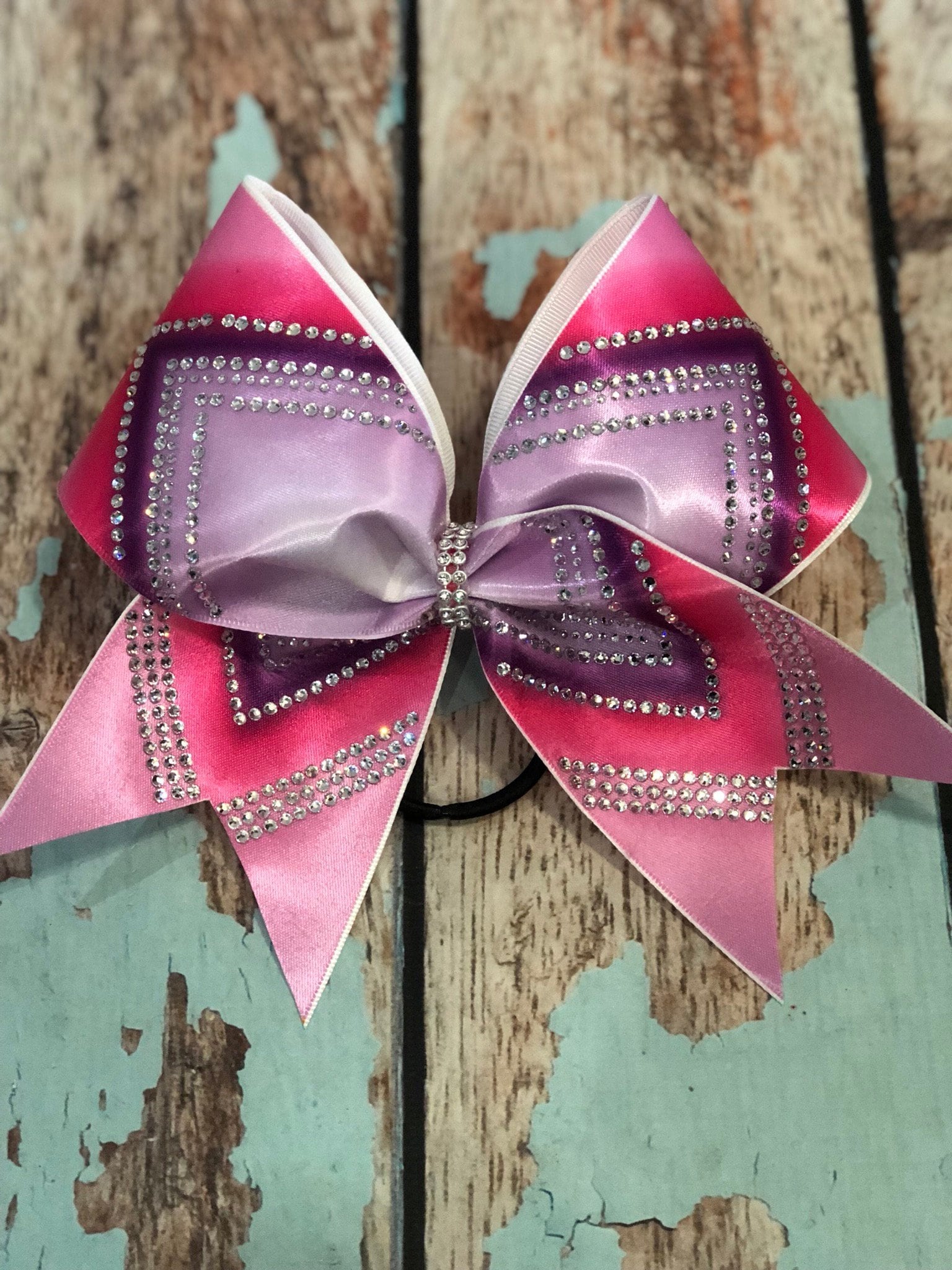 Pink And Purple Cheer Bows