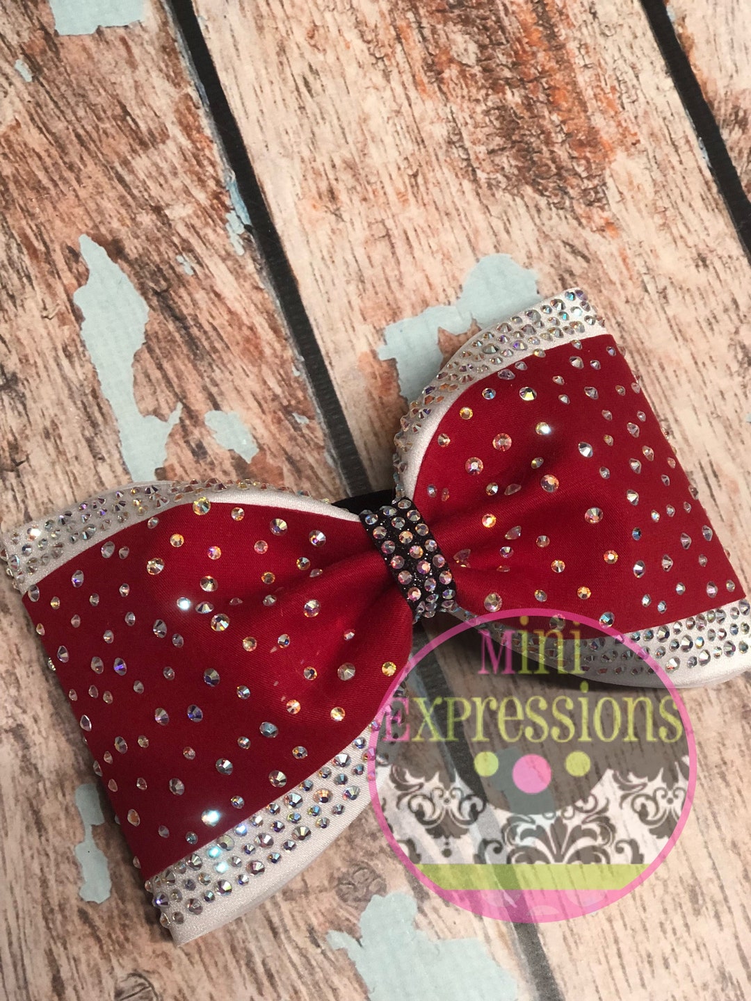 Rhinestone Tailless Cheer Bow Competition Bow Allstar Cheerleading ...