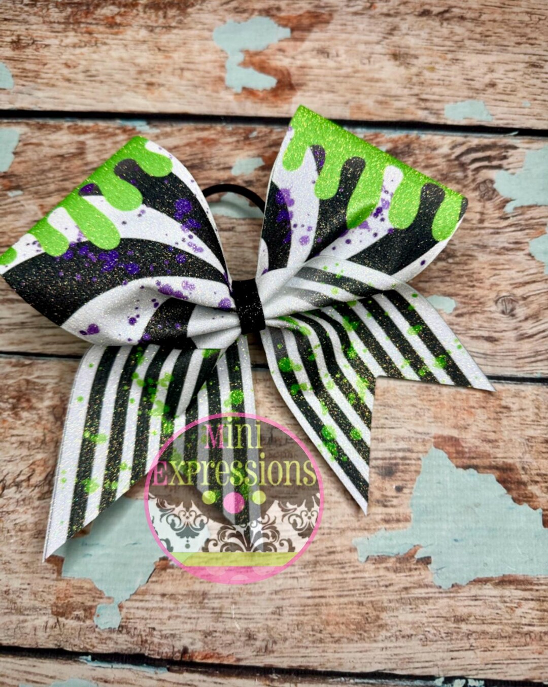 Drip Glitter Large Cheer Bow - Etsy