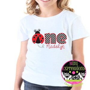 Personalized Ladybug First Birthday Shirt Red and Black - Etsy