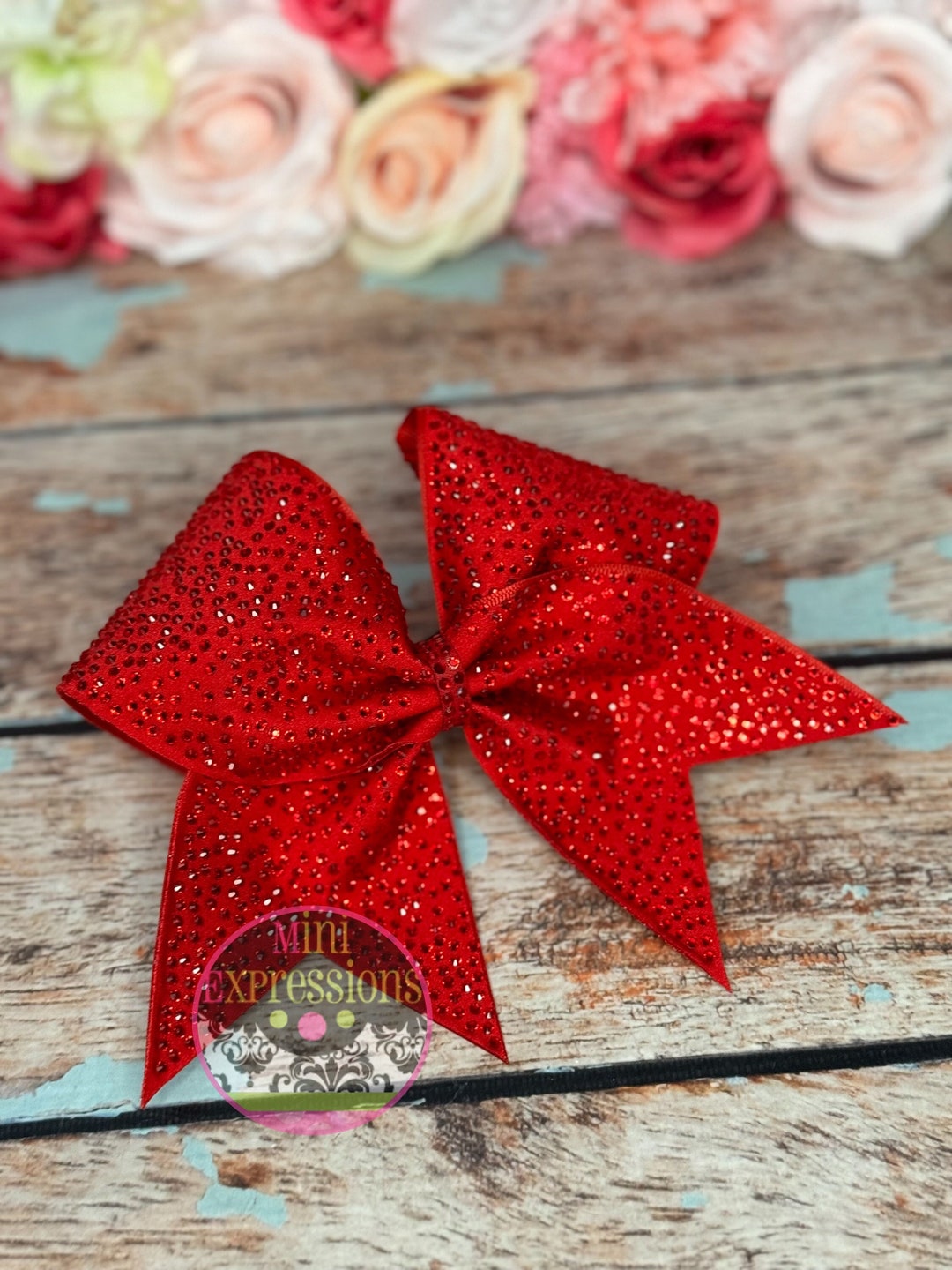 Full Rhinestone Cheer Bow Cheerleading Allstar Cheerleading School ...