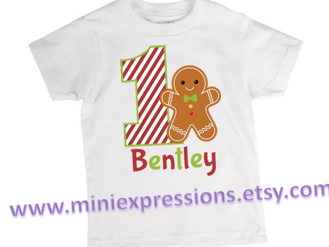 Gingerbread Man Birthday Personalized Shirt - Etsy