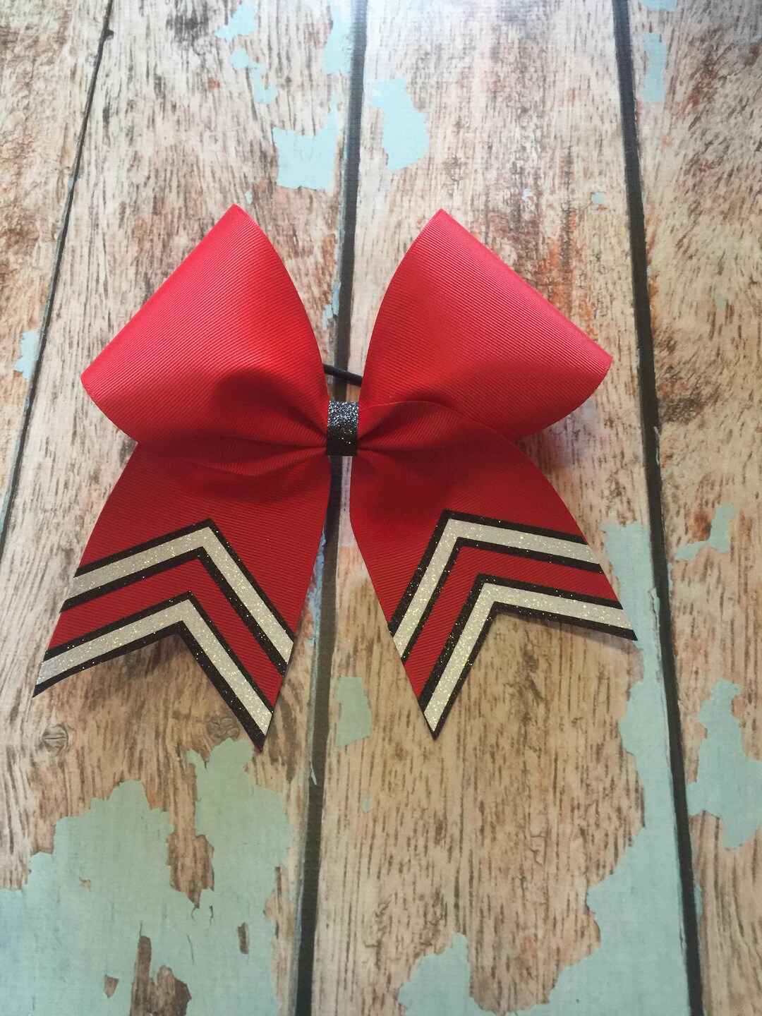 Solid Cheer Bow With Glitter Tails You Pick Your Color - Etsy