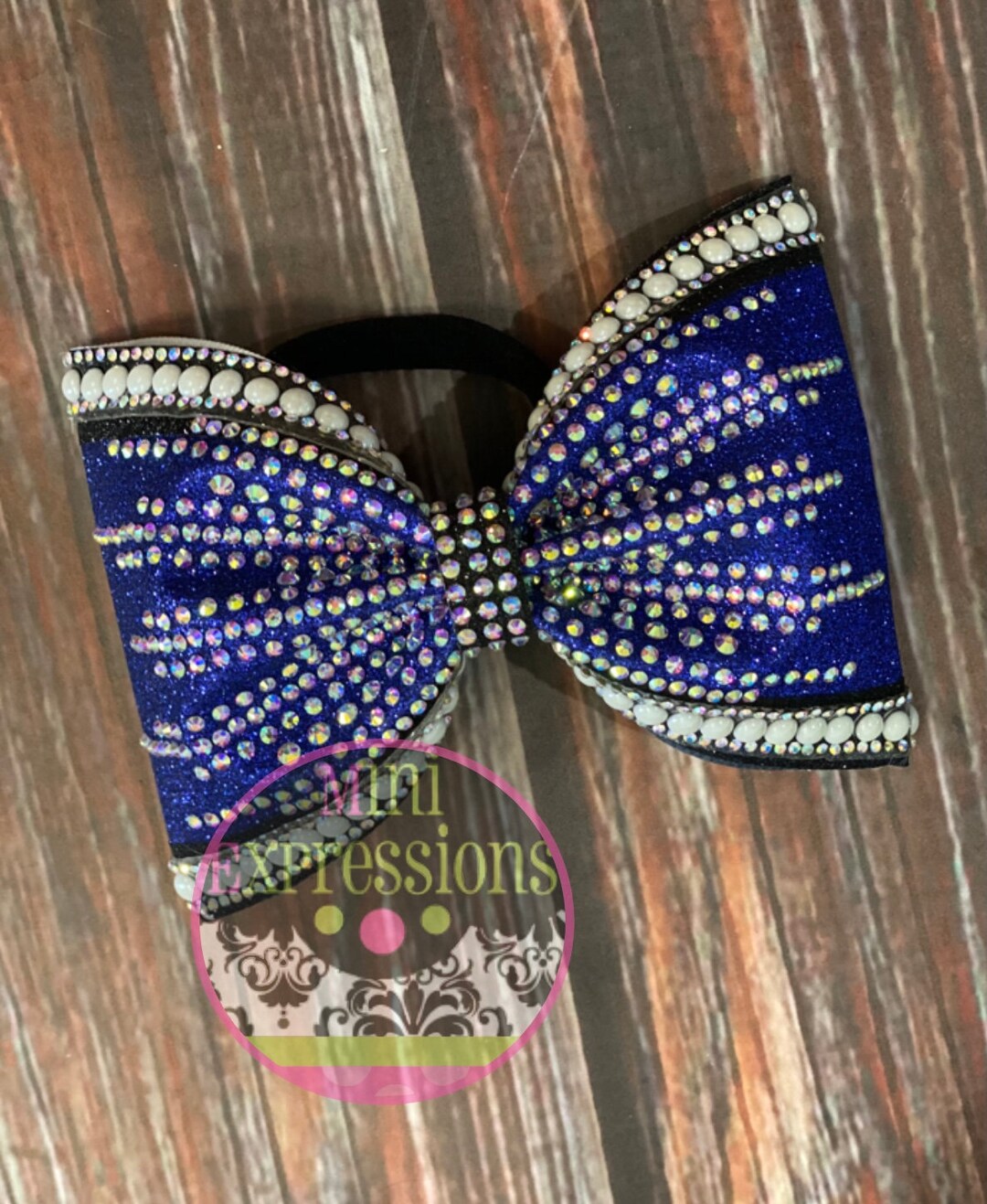 Large Glitter Rhinestone Tailless Cheer Bow/ Cheerleading/ Allstar ...
