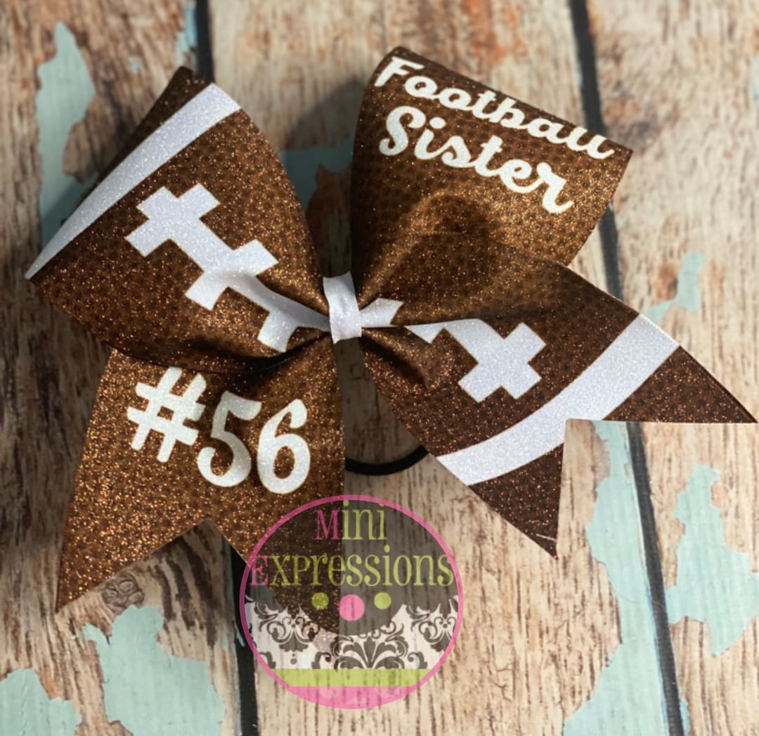 Football Cheer Bow Personalized Football Sister Little Sister - Etsy