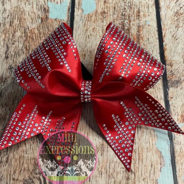 Rhinestone Cheer Bow - Etsy