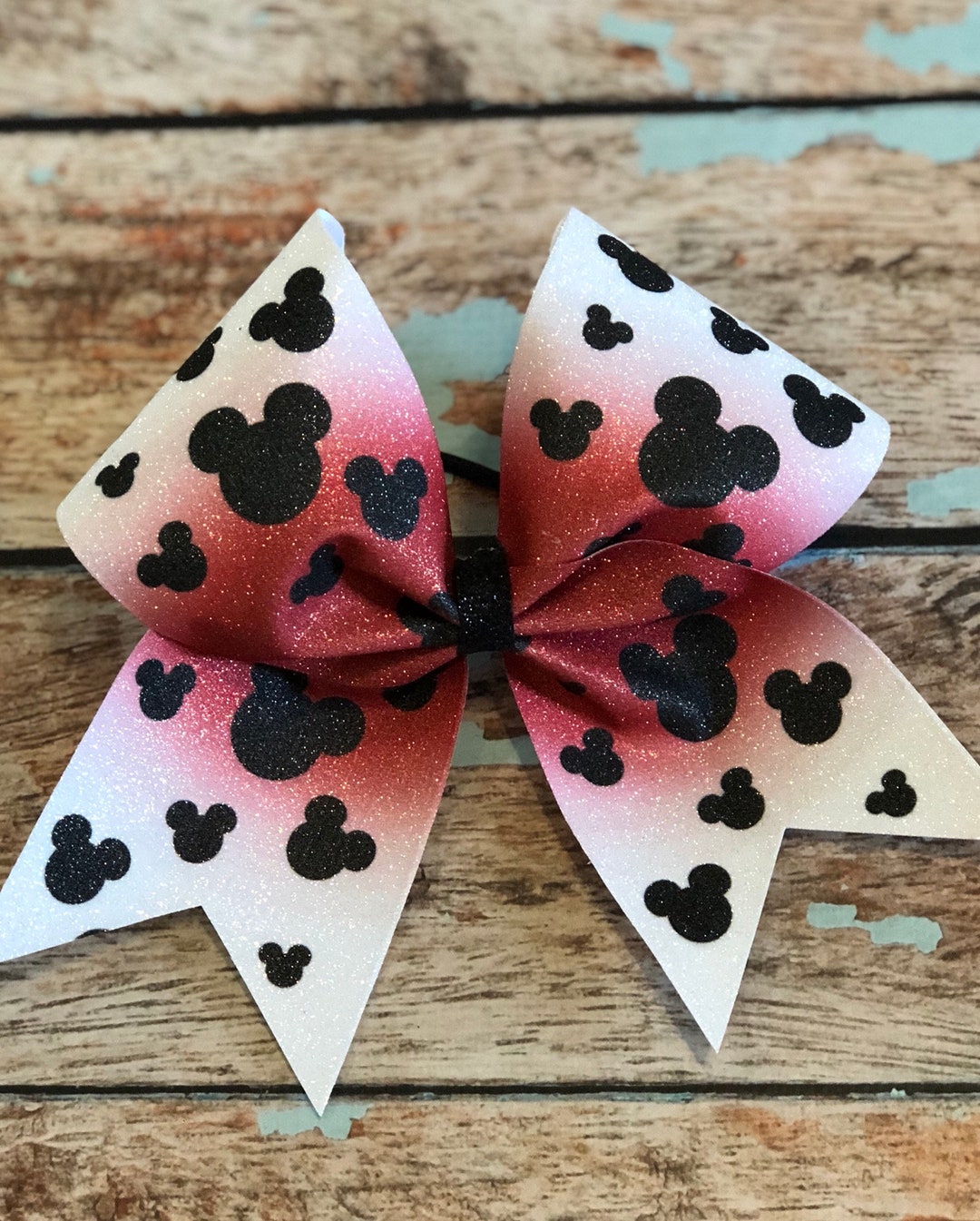 Glitter Mouse Ombré Cheer Bow Team Bow End of Season Bow Allstar ...