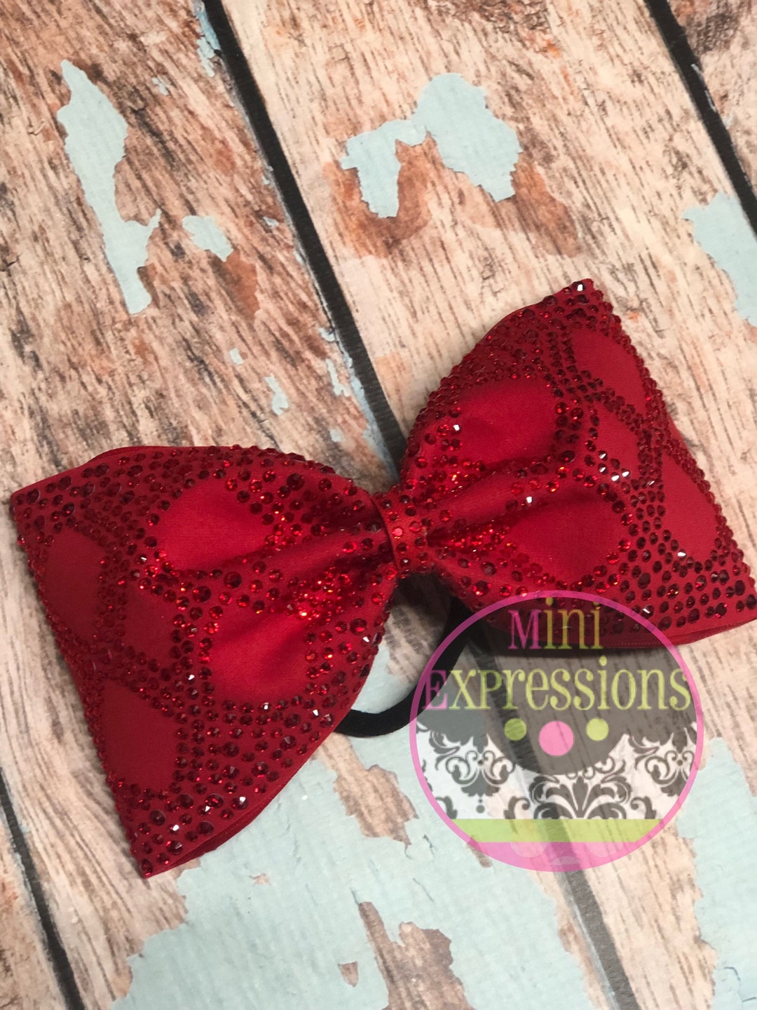 Rhinestone Tailless Cheer Bow Competition Bow Allstar Cheerleading ...