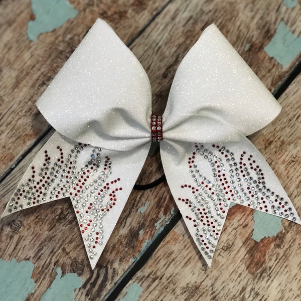 Flames Cheer Bow - Etsy