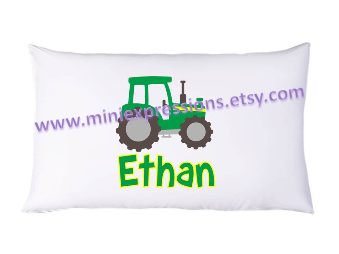 Personalized Tractor Pillow Case - Etsy