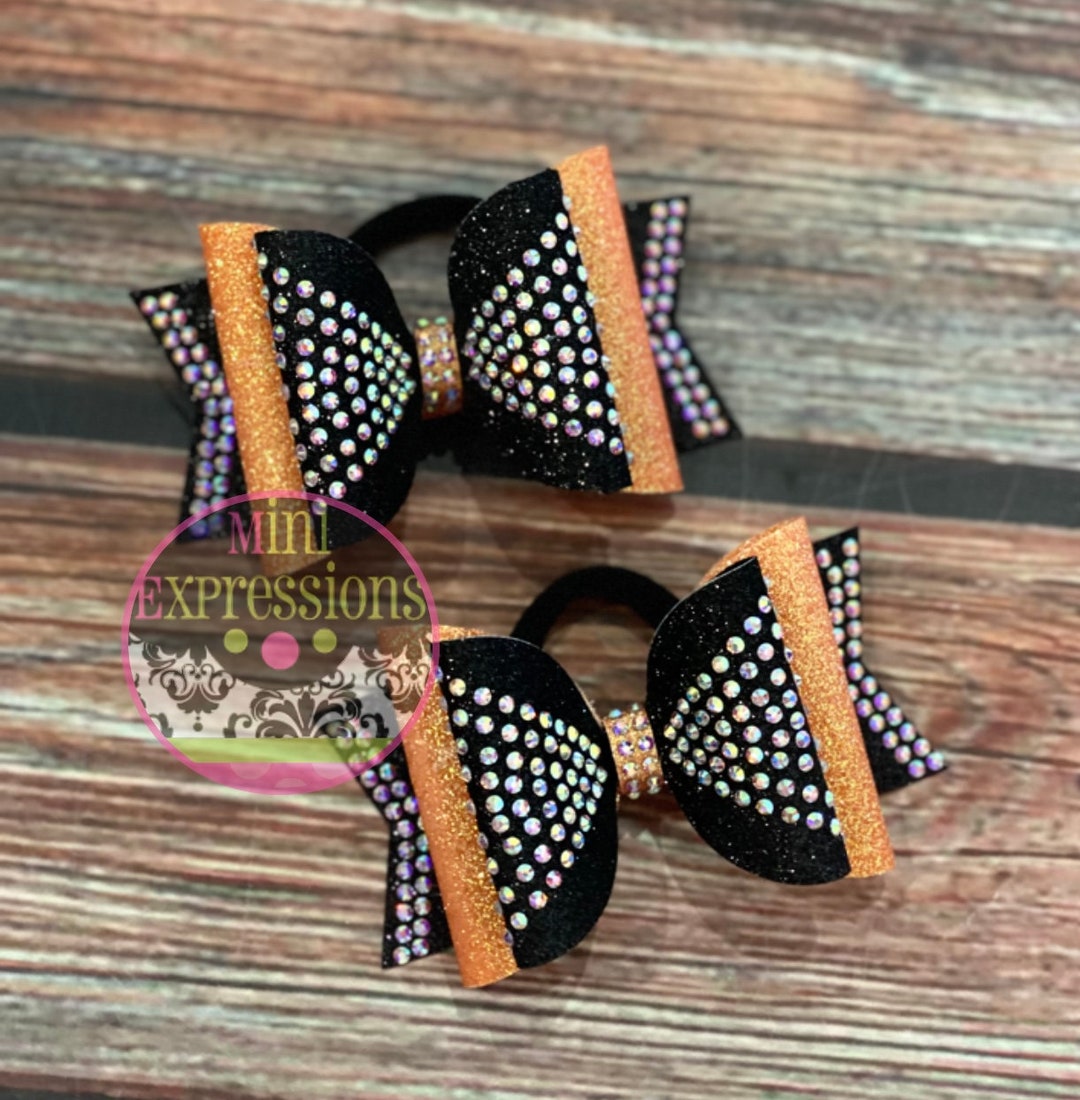 Rhinestone Tailless Cheer Bow Competition Bow Allstar Cheerleading ...