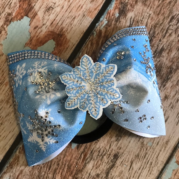 Snowflake Hair Bow Etsy