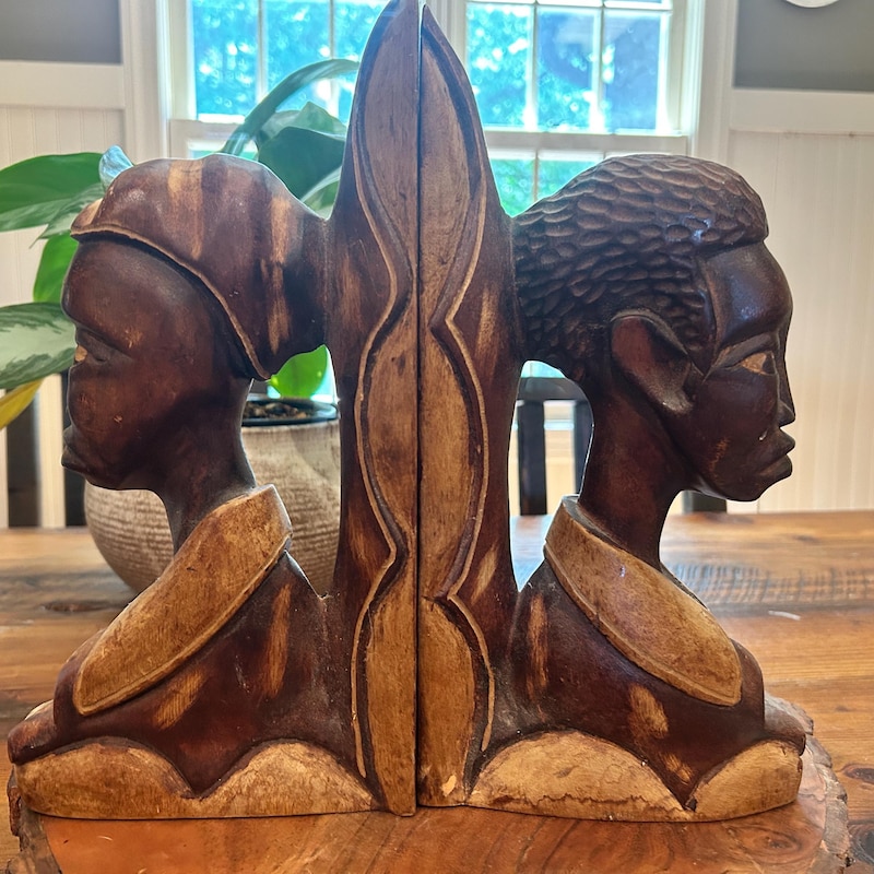 African Bookends - Etsy