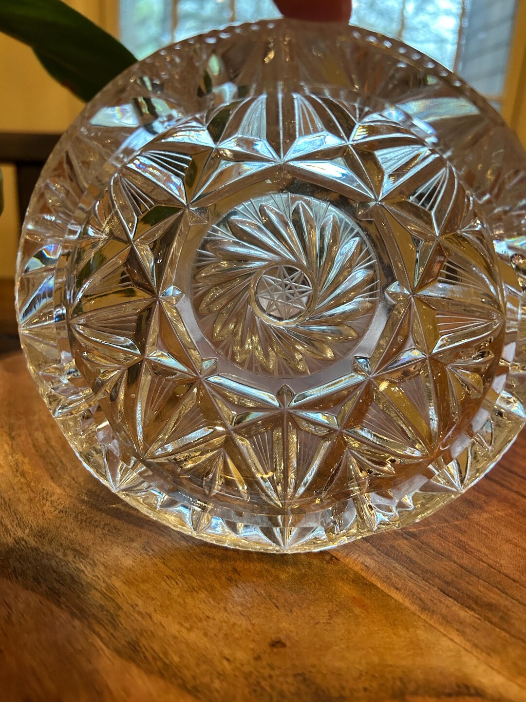 Mid-century Lead Crystal Ashtray With Pinwheel and Star Motif. - Etsy