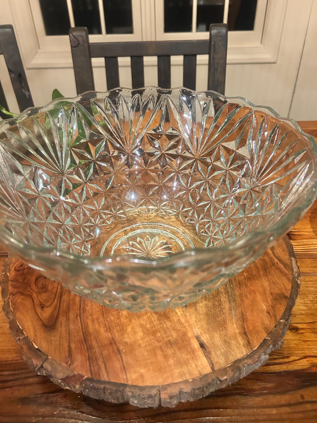 Anchor Hocking Arlington Pattern 6qt Bowl With Scalloped Rim - Etsy