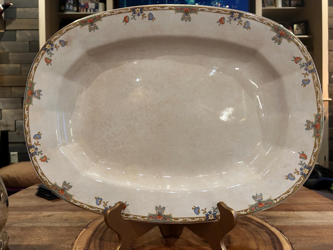 Vintage Edwin M Knowles Vitreous Fine China Hostess Platter 15” - Etsy