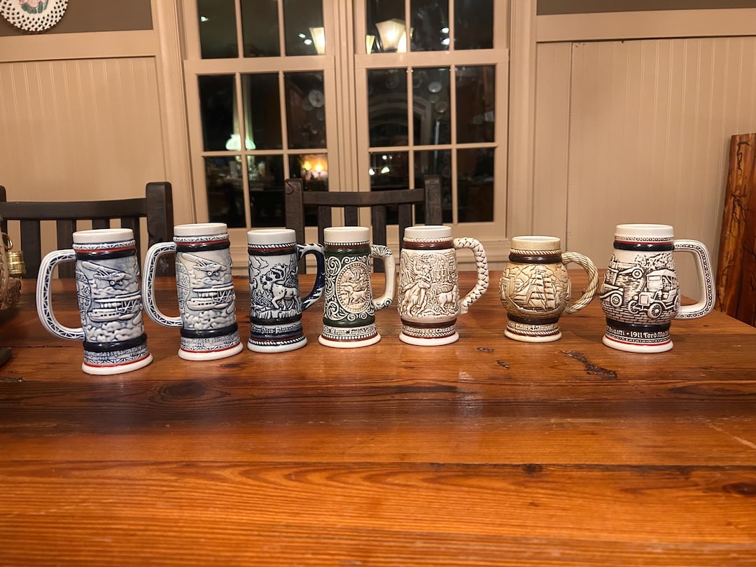 Vintage Avon Brazilian Beer Steins Lot | 10 Collectible Mini Stein Mugs ...