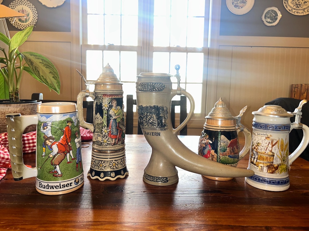 Buyer’s Choice Vintage Beer Steins With Lids | German Bavarian Stein ...