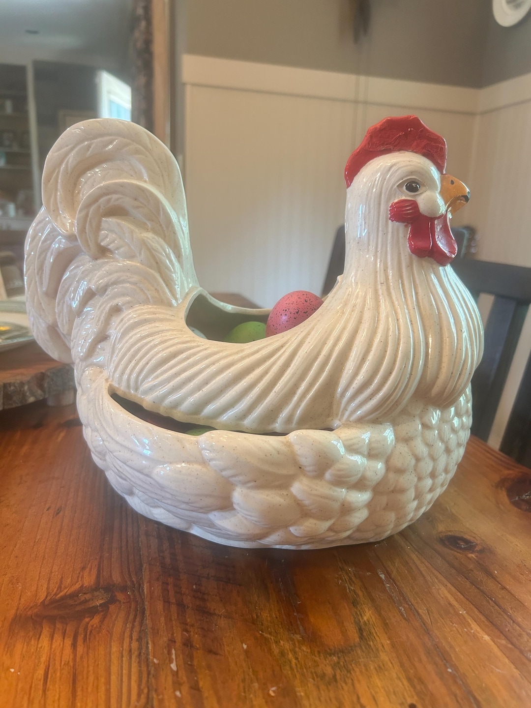 Vintage Chicken Planter – 1996 Arnel’s Ceramic Hen With Red Comb ...