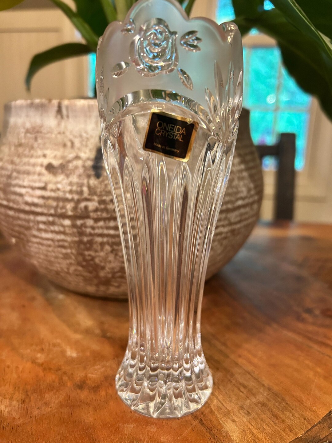 Oneida Crystal Bud Vase: Southern Garden Discontinued Pattern - Etsy