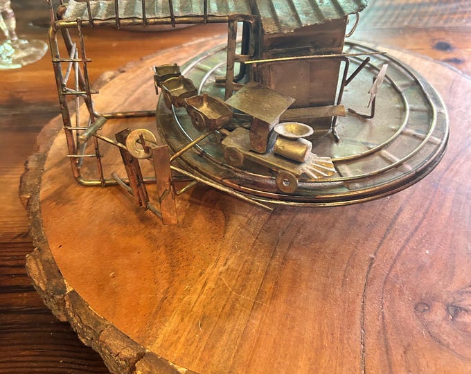 Vintage Copper Train Station Motion Wind-up Music Box- WORKS! - Etsy