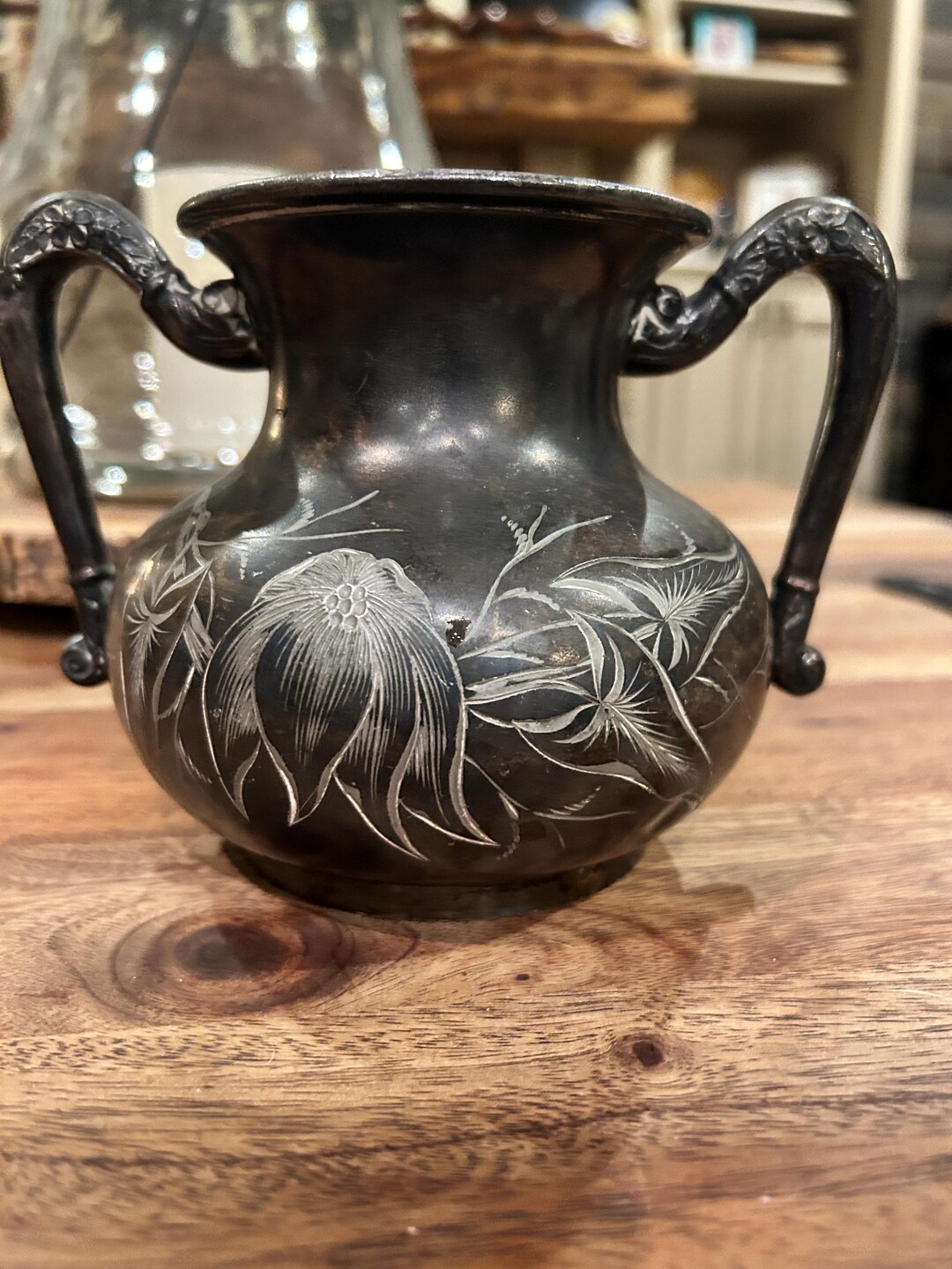 1800’s Barbour Bros Quadruple Plated Silver Sugar Jar With Etched ...