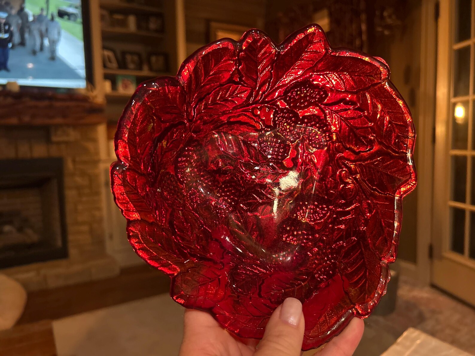 Indiana Glass Company Loganberry Ruby Red Candy Dish - Etsy