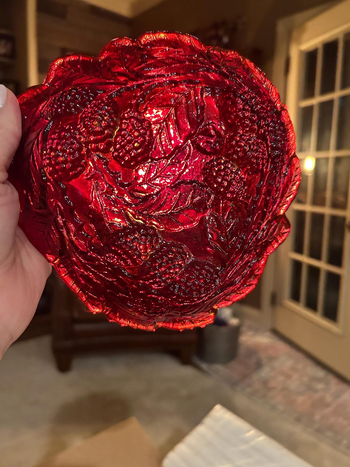 Indiana Glass Company Loganberry Ruby Red Candy Dish - Etsy