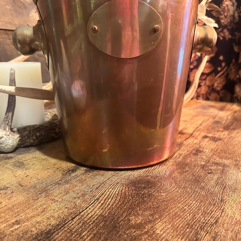 Brass Copper Ice Bucket - Etsy